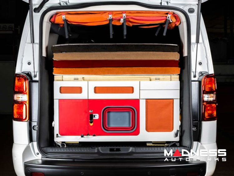 Volkswagen ID Buzz Camper Kit - Sleeping Platform w/ Kitchen Box - Tan ...