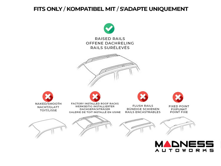 Volkswagen ID. Buzz Roof Rack Cross Bars - Silver - for OEM Roof Rails ...